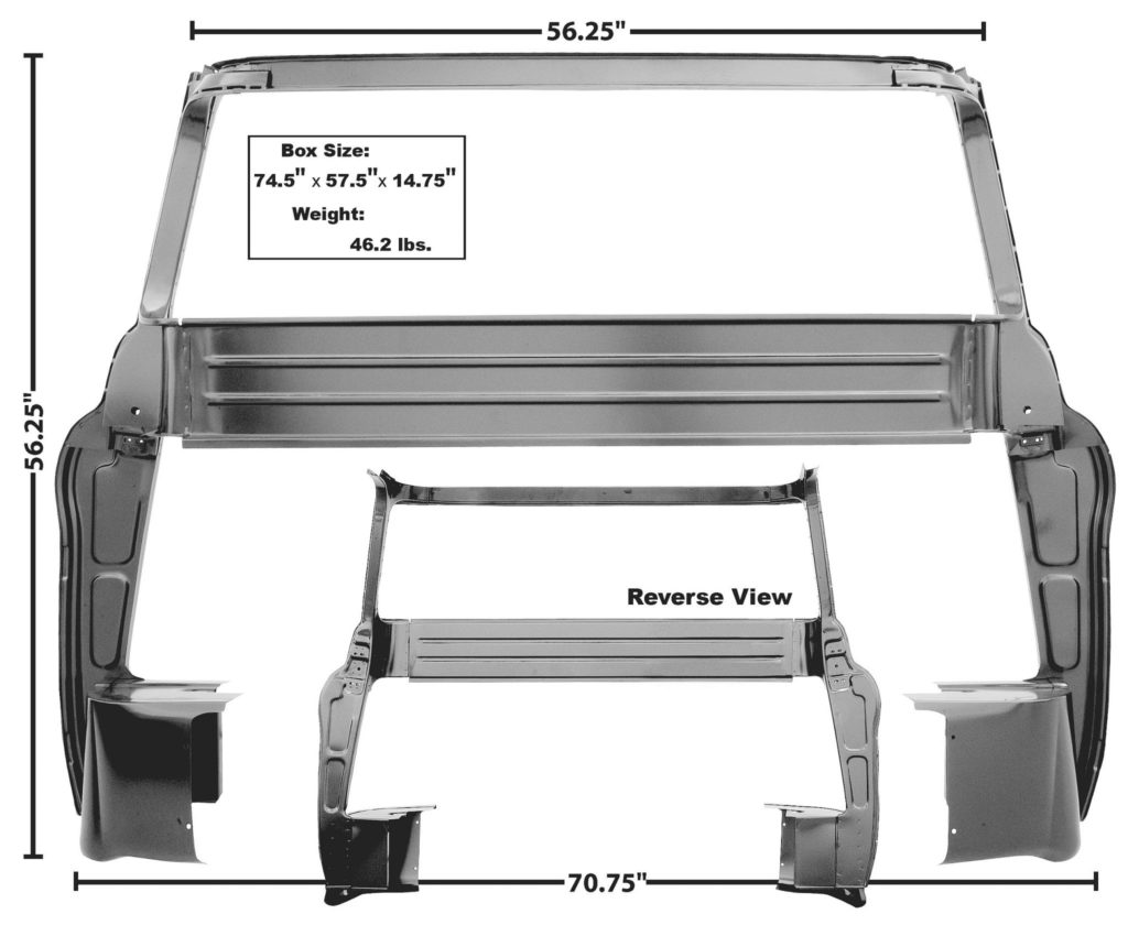 1955 – 1959 Chevy Truck Cab Rear Inner Panel – Big Window “B” Pillar ...